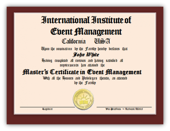 Certificate Programs in Event Management | International Institute of Event Management